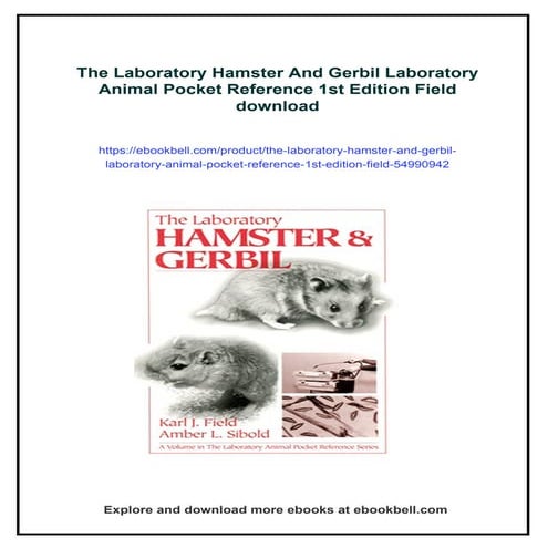 The Laboratory Hamster And Gerbil Laboratory Animal Pocket Reference ...