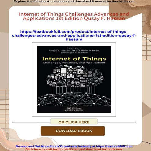 Internet of Things Challenges Advances and Applications 1st Edition Qusay F. Hassan | PDF