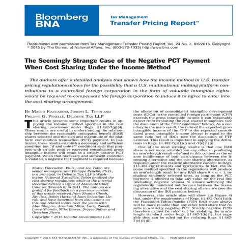 The Seemingly Strange Case of the Negative PCT Payment | PDF