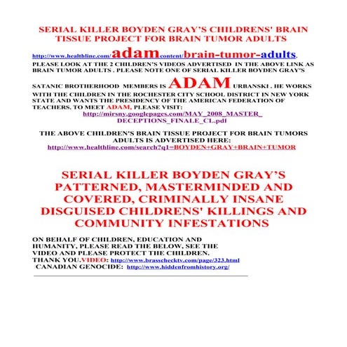 SERIAL KILLER BOYDEN GRAY BABY KILLINGS AND INFESTATIONS | DOC