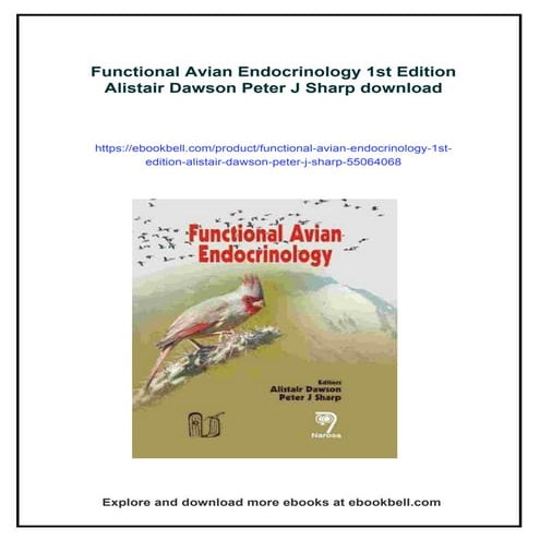 Functional Avian Endocrinology 1st Edition Alistair Dawson Peter J ...