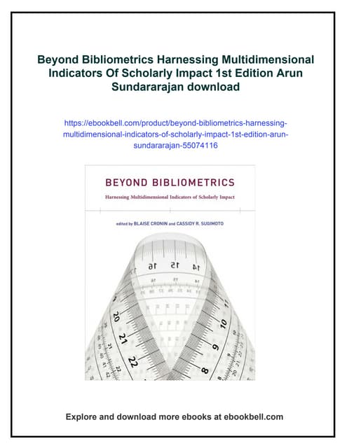 Bibliometrics and its application | PPTX