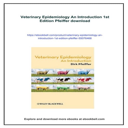 Veterinary Epidemiology An Introduction 1st Edition Pfeiffer | PDF