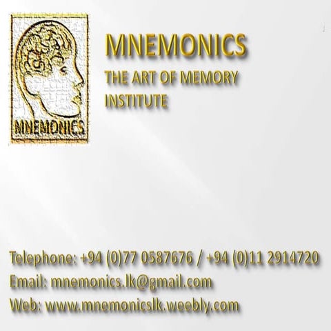 Mnemonics . presentations