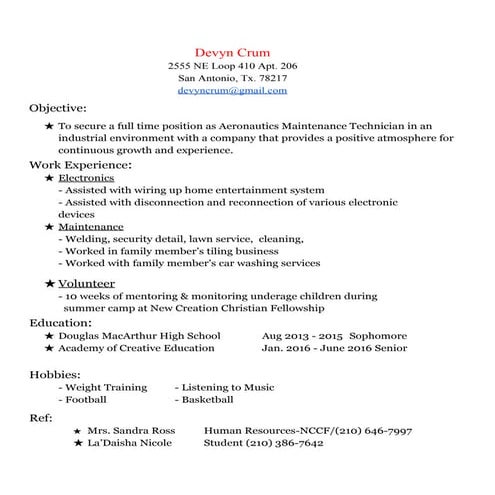 Official Resume | PDF | Resume Writing and Advice | Job Search