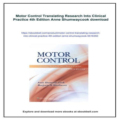 Motor Control Translating Research Into Clinical Practice 4th Edition ...