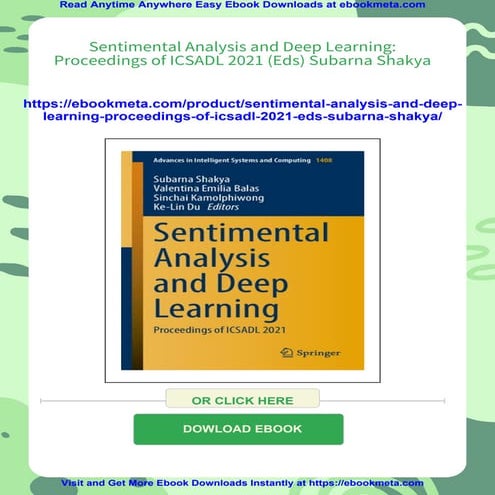 Sentimental Analysis and Deep Learning: Proceedings of ICSADL 2021 (Eds ...