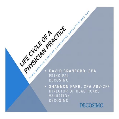 Life Cycle of a Physician Practice | PPT