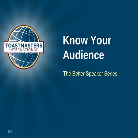 Know Your Audience (Powerpoint) | PPS