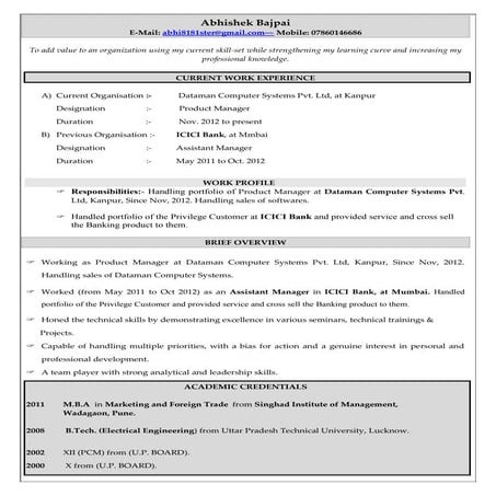Abhishek Resume. | PDF