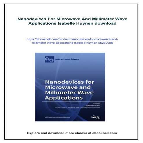 Nanodevices For Microwave And Millimeter Wave Applications Isabelle ...