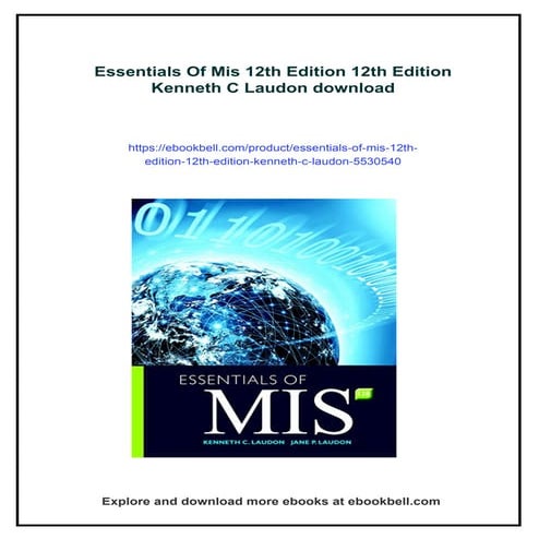 Essentials Of Mis 12th Edition 12th Edition Kenneth C Laudon | PDF