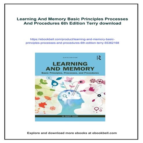 Learning And Memory Basic Principles Processes And Procedures 6th Edition Terry | PDF