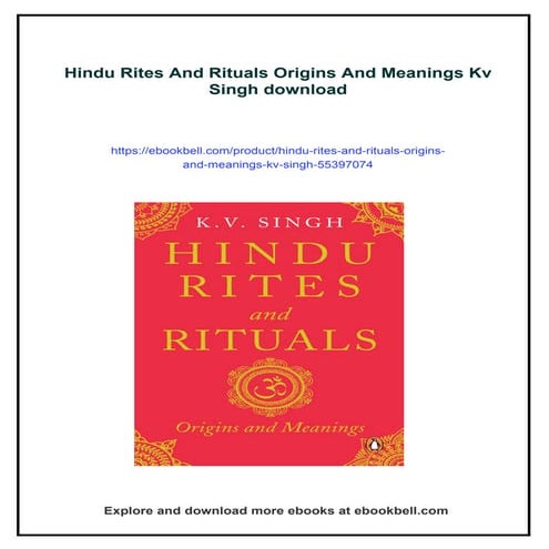 Hindu Rites And Rituals Origins And Meanings Kv Singh | PDF