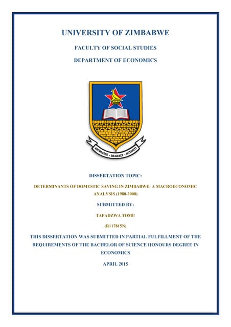 University of Zimbabwe Certificate | PDF