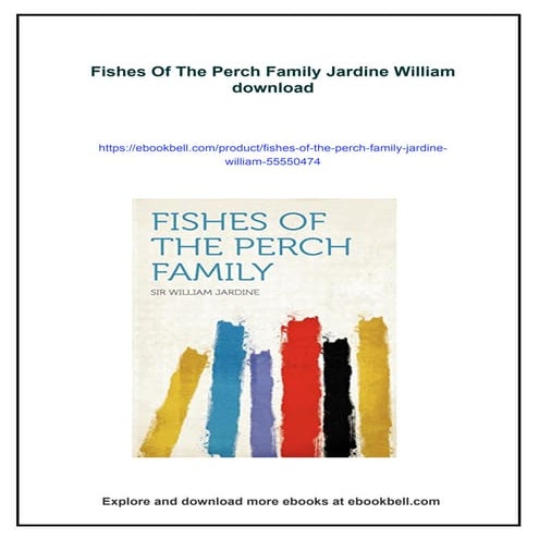 Fishes Of The Perch Family Jardine William | PDF