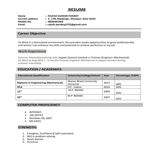 Rajesh Resume | PDF
