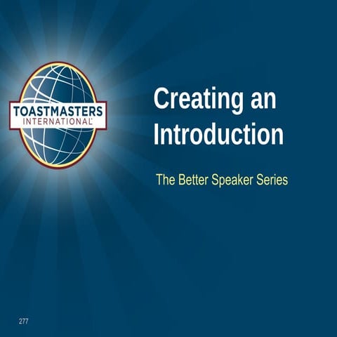 Creating an Introduction (Powerpoint) | PPS