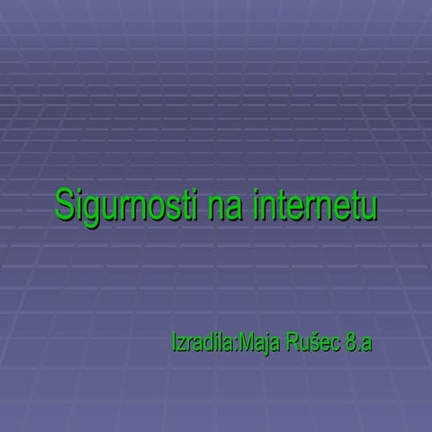 278 Sigurnost na internetu | PPT