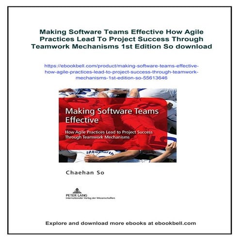 Making Software Teams Effective How Agile Practices Lead To Project ...