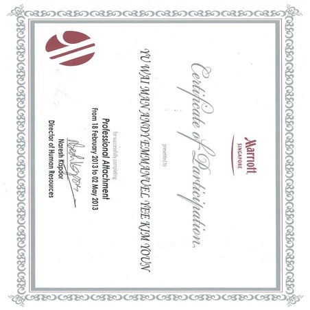 Singapore Marriott Hotel - Testimonial | PDF