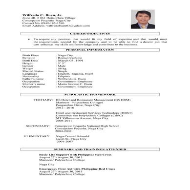 mono resume2 (1) | PDF