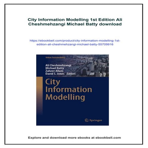 City Information Modelling 1st Edition Ali Cheshmehzangi Michael Batty ...