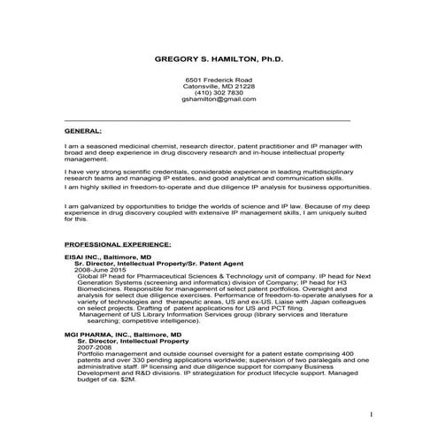 Resume 2013 sean ekins | DOC