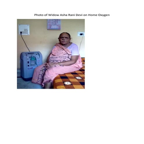 Photo of Widow Asha Rani Devi on Home Oxygen | PDF