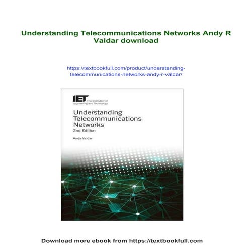 Understanding Telecommunications Networks Andy R Valdar | PDF