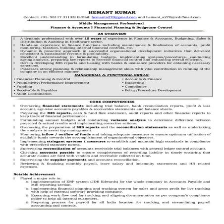 CV Hemant Kumar | DOC