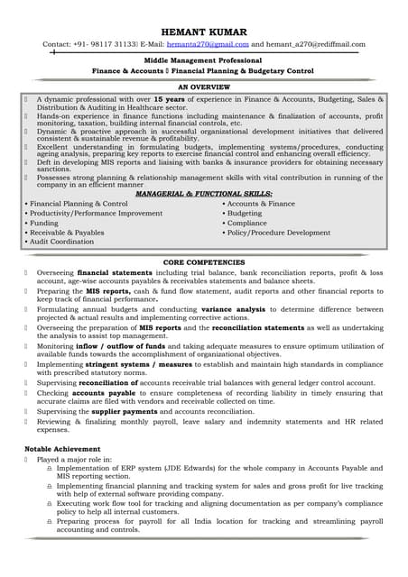 Shiva Prasad_FA_CV | PDF | Business Administration | Business