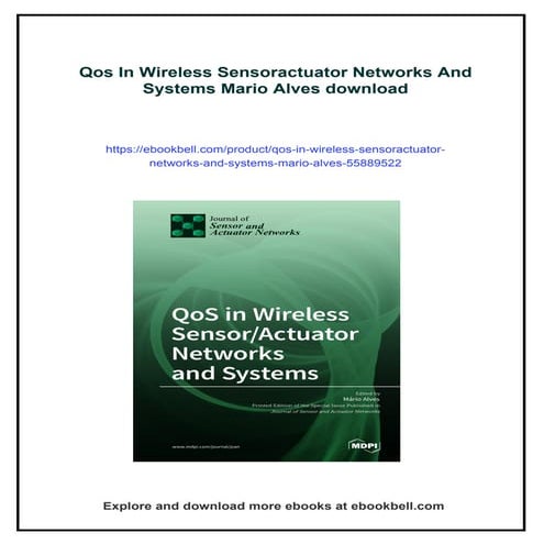 Qos In Wireless Sensoractuator Networks And Systems Mario Alves | PDF