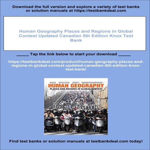 Human Geography Places and Regions in Global Context Updated Canadian ...
