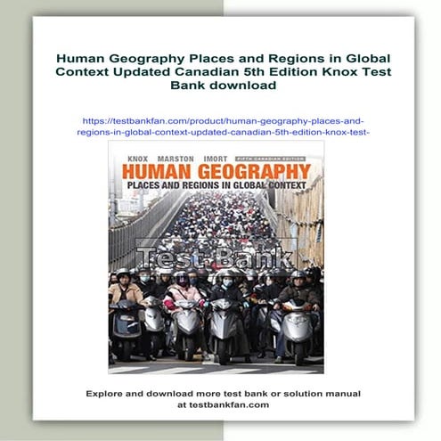 Human Geography Places and Regions in Global Context Updated Canadian ...