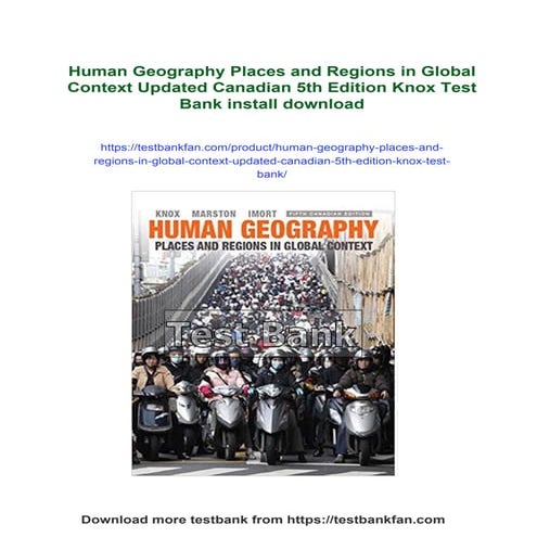 Human Geography Places and Regions in Global Context Updated Canadian ...