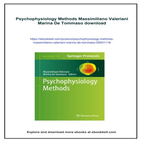 Psychophysiology Methods Massimiliano Valeriani Marina De Tommaso | PDF