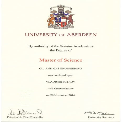 Master of science (University of Aberdeen) | PDF