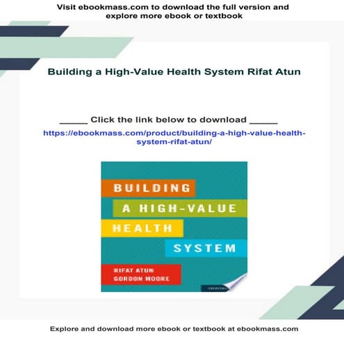 Building a High-Value Health System Rifat Atun | PDF
