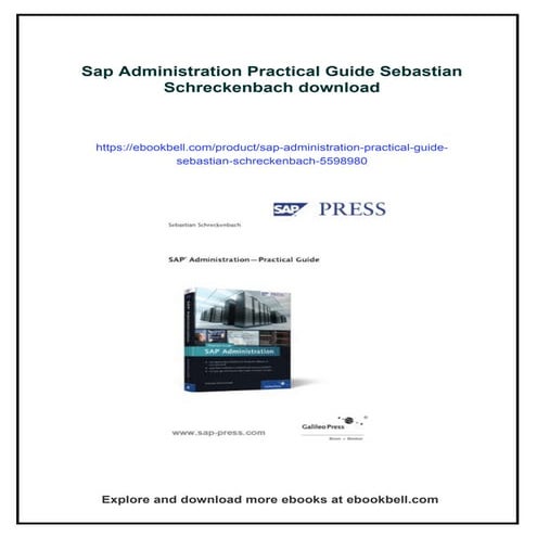 Sap Administration Practical Guide Sebastian Schreckenbach | PDF