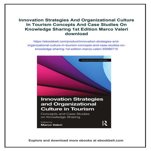 Innovation Strategies And Organizational Culture In Tourism Concepts ...