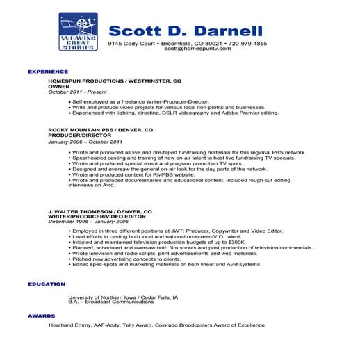 Darnell resume 2015 r1 | PDF