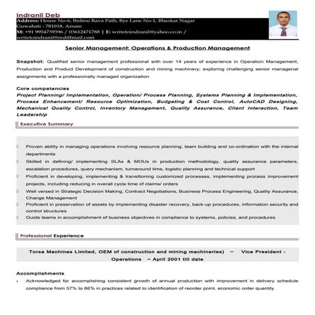 Indranil Deb - Resume