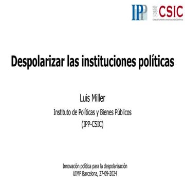 Luis Miller Instituto de Políticas y Bienes Públicos (IPP-CSIC) | PDF
