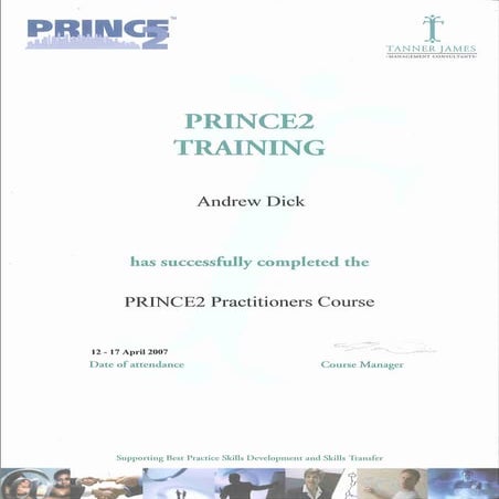 009_Prince 2 Certificate (Tanner James) | PDF