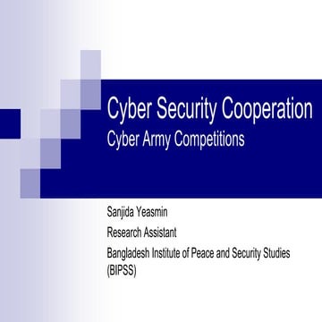 Cyber Security Cooperation | PPTX