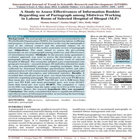 A Study to Assess Effectiveness of Information Booklet Regarding use of ...
