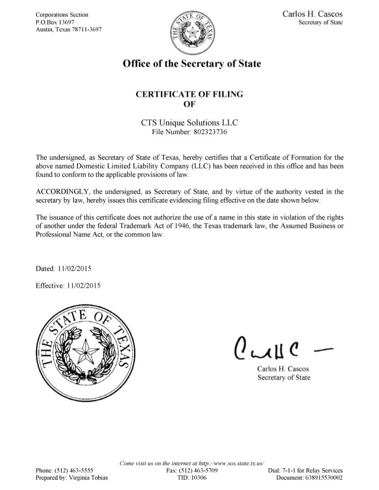 Certificate certificate
