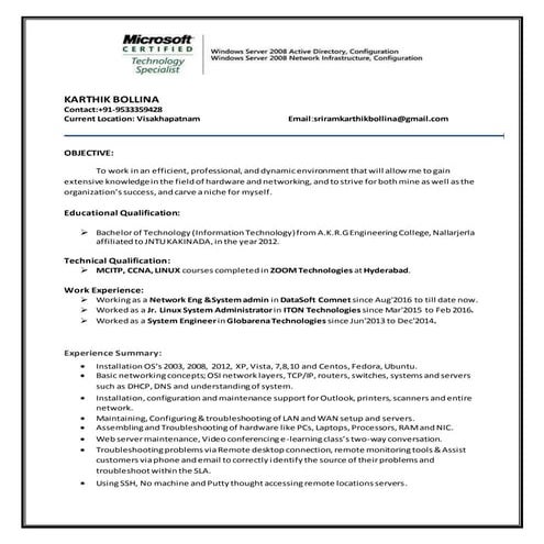 Karthik Resume | DOCX