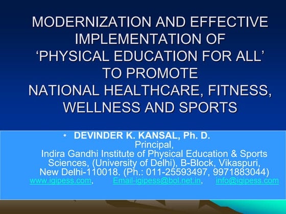 Class 11 Physical Education | PPT